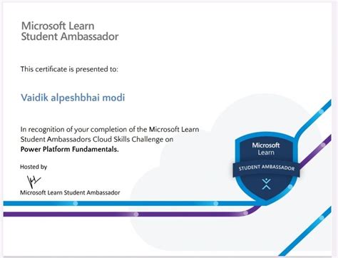 Vaidik Modi On Linkedin I Learned About Microsoft Fundamental Power