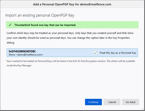 how to import your openpgp keypair into thunderbird