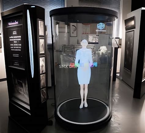 3d Holo Tube Human Size 75inch Ai Virtual Assistant Holographic Cylinder Display Hologram Box