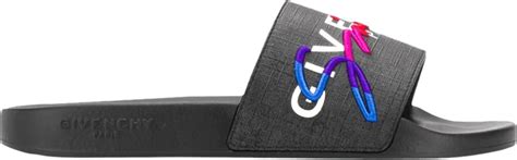 Givenchy Canvas Coated Slide Black Bh3008h0eq 960 Bh3008h0eq 960