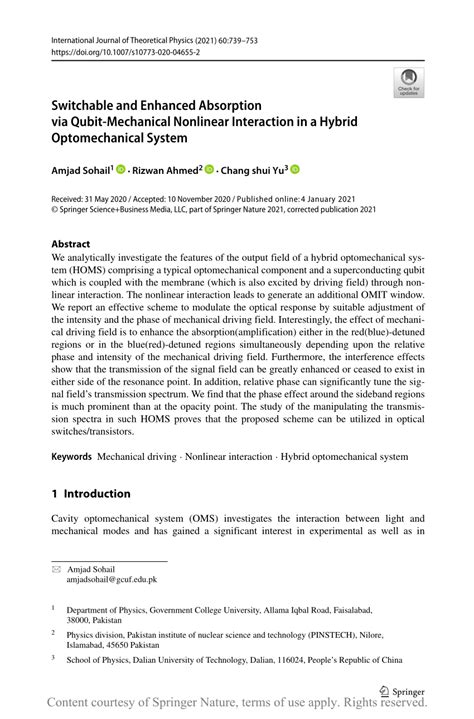 Switchable And Enhanced Absorption Via Qubit Mechanical Nonlinear