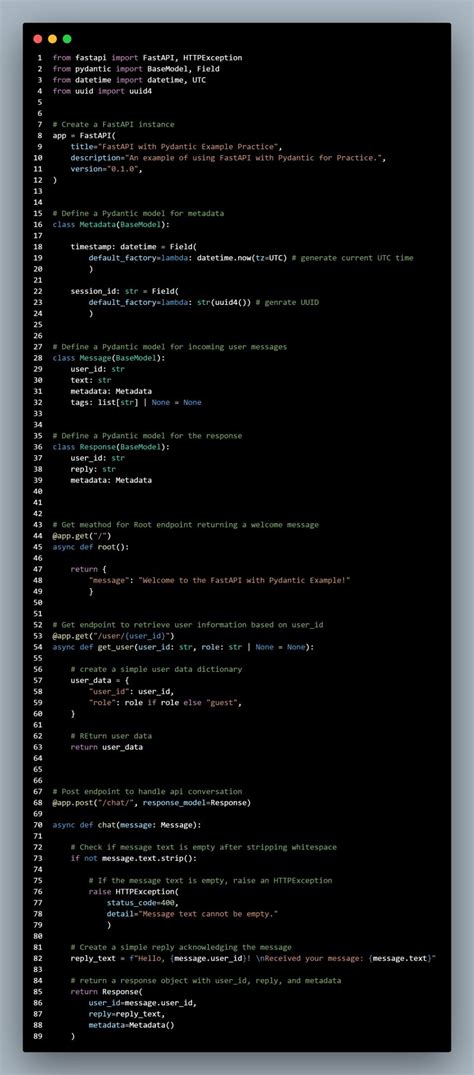 building a chatbot api with fastapi and pydantic sheikh mujtaba j