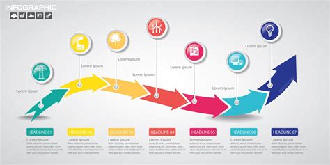 Premium Vector Timeline Infographics Design Template With 7 Options Process Diagram Vector