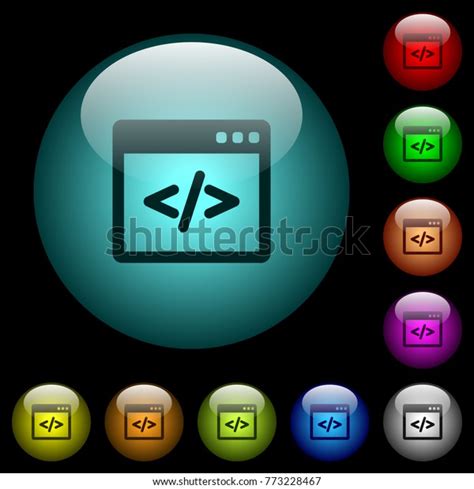 programming code software window icons color stock vector royalty free