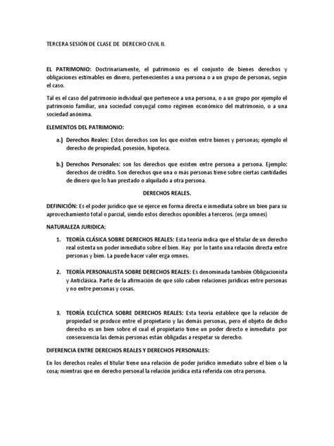 Tercera Sesión De Clase De Derecho Civil Ii Pdf