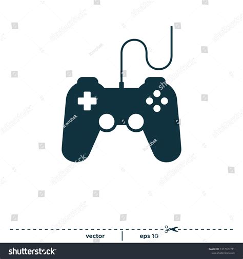 Joystick Icon Game Controller Symbol Logo Vector De Stock Libre De