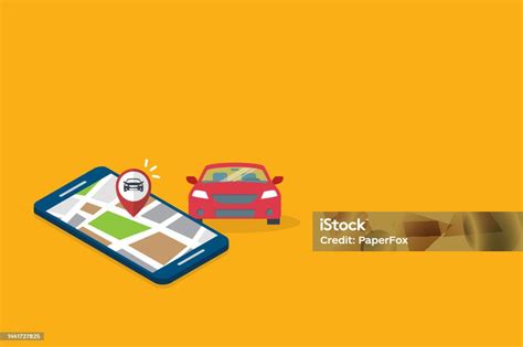 모바일 Gps 네비게이션 여행 및 관광 개념 휴대 전화 및 자동차 Gps 좌표에 벡터지도 도시 도로와 거리는 스마트 폰 네비게이션에 검색합니다 도로지도에 대한 스톡 벡터