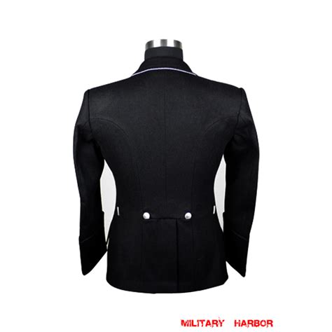Wwii German M32 Ss Officer Black Wool Tunicwool Ss Tunics Military Harbor