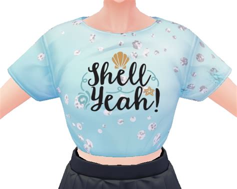 Shell Yeah Mermaid Piece VROID TEXTURES Tessa S Trendy Tees BOOTH