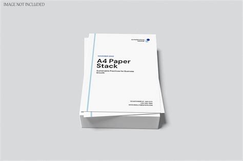 A4 Paper Stack Mockup Premium Psd