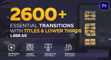 Pr模板 600个视频转场过渡预设 Transitions For Premiere Pro