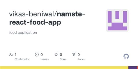 GitHub Vikas Beniwal Namste React Food App Food Application
