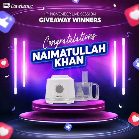 dawlance congratulations naimatullah khan for winning