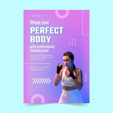 Free Vector Gym Training Poster Template