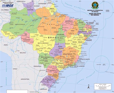 Mapa do BRASIL e suas Regiões para atividades de Geografia