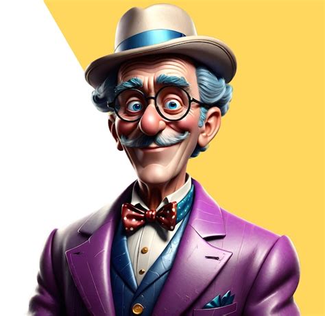 Premium Psd Eccentric Millionaire Person