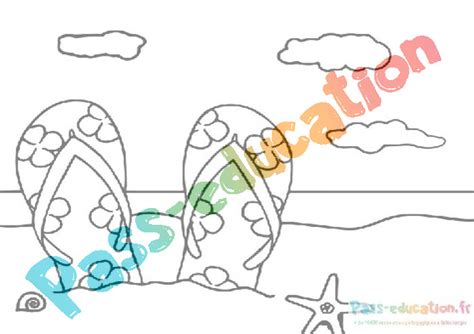 Coloriage gratuit de plage dessins à télécharger et à imprimer pour enfants
