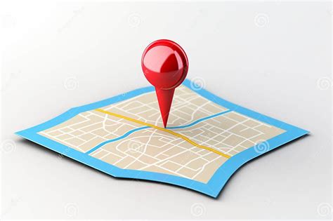Spot Marked 3d Map Pointer On White Background Signifies Location