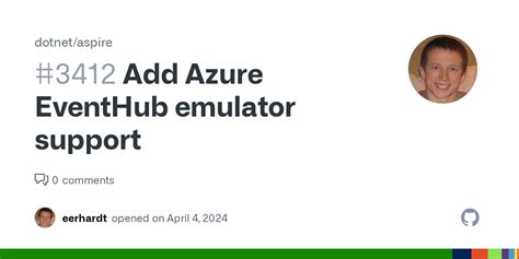 add azure eventhub emulator support · issue 3412 · dotnet aspire · github