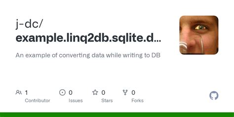 Github J Dc Example Linq2db Sqlite Datetimeformat An Example Of Converting Data While Writing