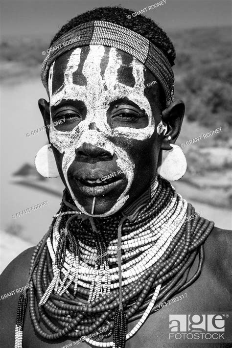 A Portrait Of A Woman From The Karo Tribe Kolcho Village Omo Valley Ethiopia Stock Photo