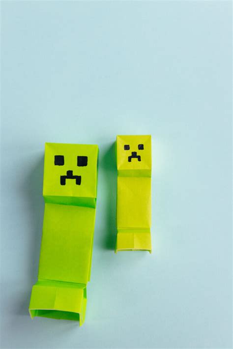 How To Make An Origami Minecraft Creeper Origami Ok