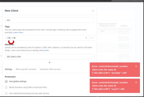 Client Tags Become Invalid After An Attempt To Add The Client With A