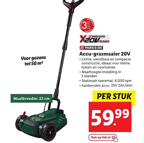 Parkside Accu Grasmaaier V Aanbieding Bij Lidl Folders Nl