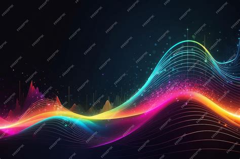 Premium Photo Soundwave Brilliance Colorful Equalizer Visualization Illustration