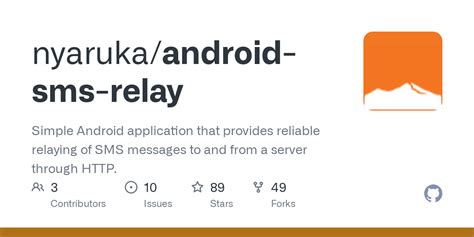 Github Nyarukaandroid Sms Relay Simple Android Application That