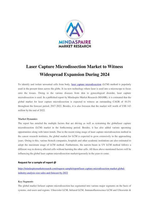 PPT Laser Capture Microdissection Market To Witness Widespread Expansion During