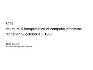 Ppt Structure And Interpretation Of Computer Programs Powerpoint Presentation Id