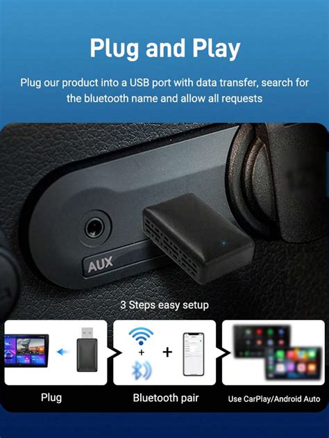 Acodo Acodo Wireless CarPlay Android Auto 2 Em 1 Mini Car Multimedia