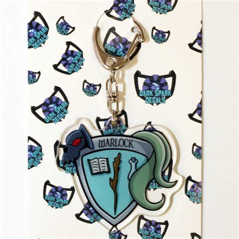Warlock Class Shield 2 Acrylic Keychain Great For Tabletop Gamers Etsy