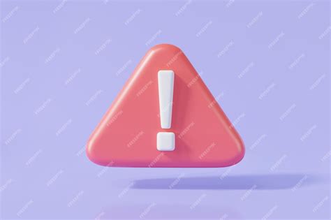 Предупреждение о красном треугольнике знак изолирован на фиолетовом