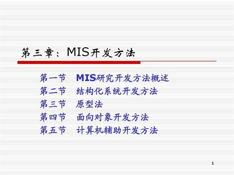 第三章：mis开发方法 word文档在线阅读与下载 无忧文档