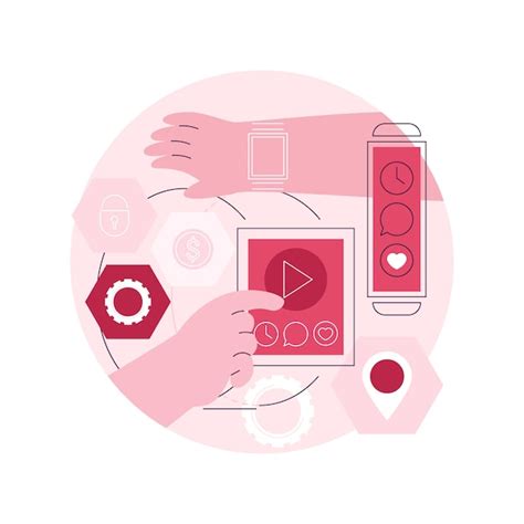 premium vector wearable mobile app development abstract concept