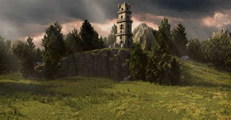 Artstation Houdini Procedural Environment Rhythm Of The Past Castle Breakdowns