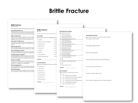 Brittle Fracture Teaching Resources