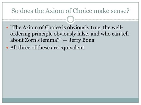 Axiom Of Choice Presentation Pptx