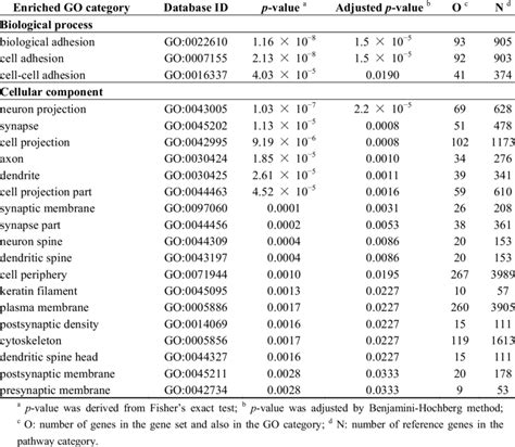 Gene Set Enrichment Analysis Of Genes Mapped To Potential Cnv Regions