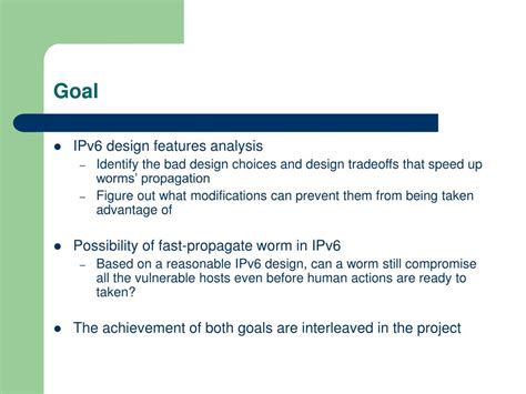 Ppt Fast Worm Propagation In Ipv6 Networks Powerpoint Presentation
