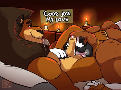 Rule 34 43 After Oral Alex Madagascar Anthro Anthro On Anthro Barazoku Bed Blush Bodily