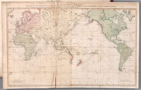 Mapa De Los Viajes De James Cook 1794 Mapas Milhaud