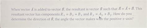 solved when vector vec a ﻿is added to vector vec b ﻿the