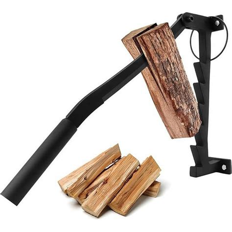 Wall Mounted Kindling Splitter Heavy Duty Steel Firewood Cracker