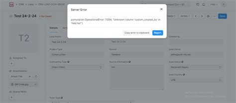 Pymysql Err OperationalError Unknown Column Custom Created By In Field List