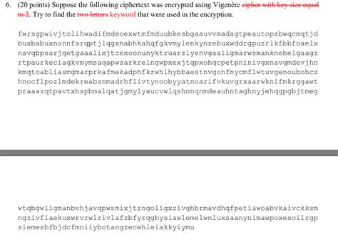 Points Suppose The Following Ciphertext Was Chegg