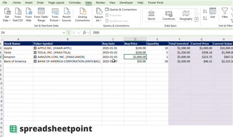 How To Set Up A Stock Portfolio Tracker In Excel A Comprehensive Guide