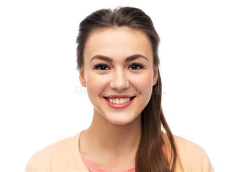 Face Of Happy Smiling Young Woman Stock Image Image Of Portrait Nice